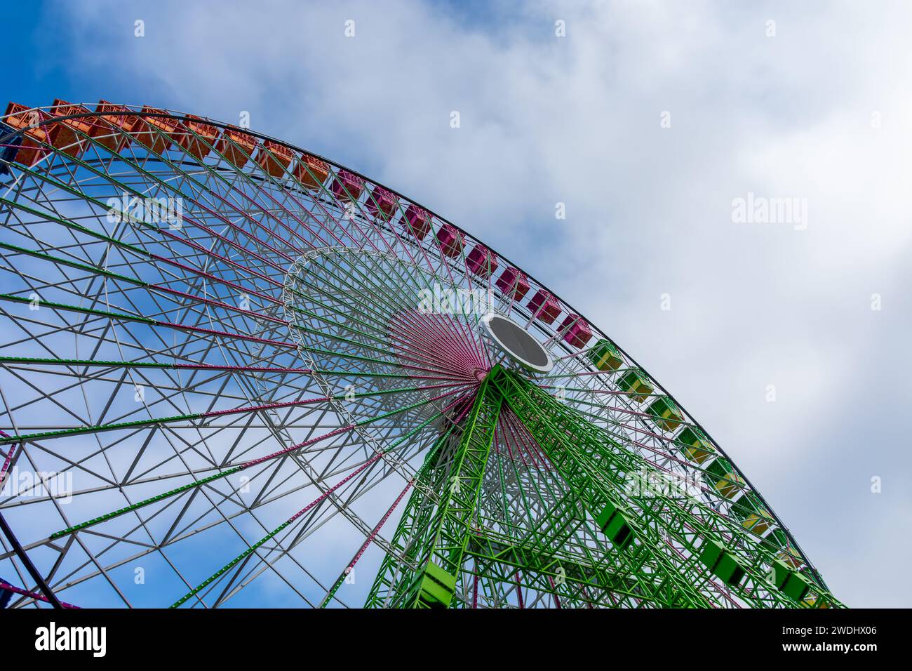 A giant Ferris wheel is set up for Christmas in Vigo Stock Photo - Alamy