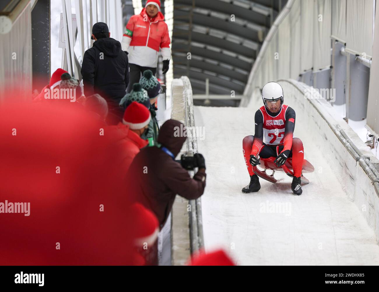 Pyeongchang, South Korea. 21st Jan, 2024. Wang Qingxiu of China ...