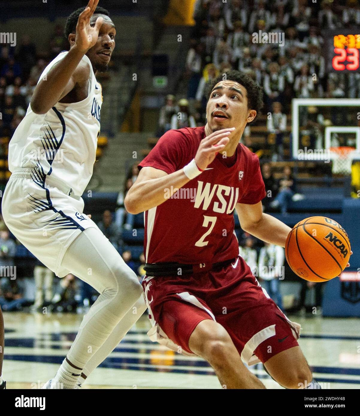 Berkeley, CA U.S. 20th Jan, 2024. A. Washington State guard Myles Rice ...