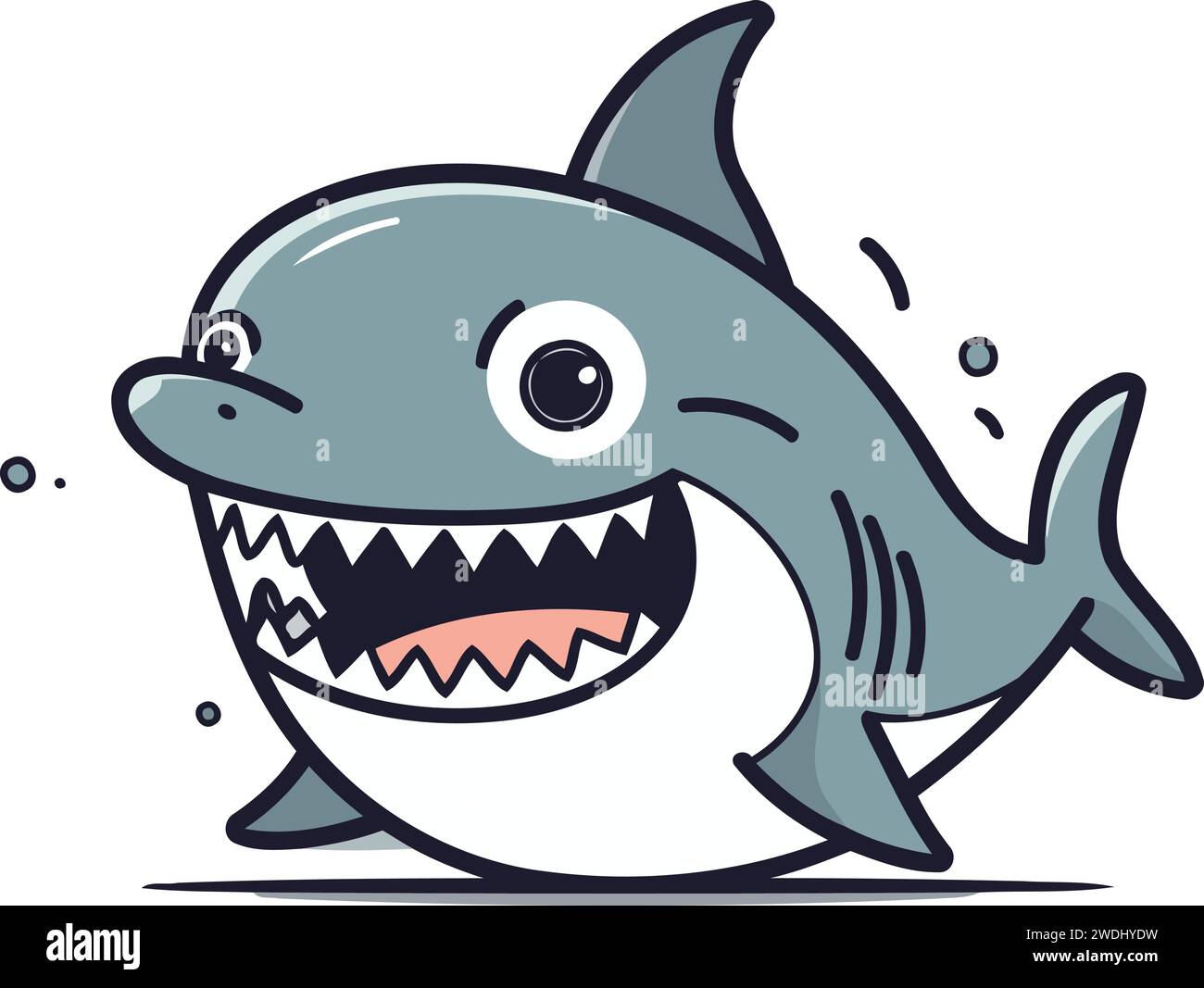 Funny shark cartoon Stock Vector Images - Alamy