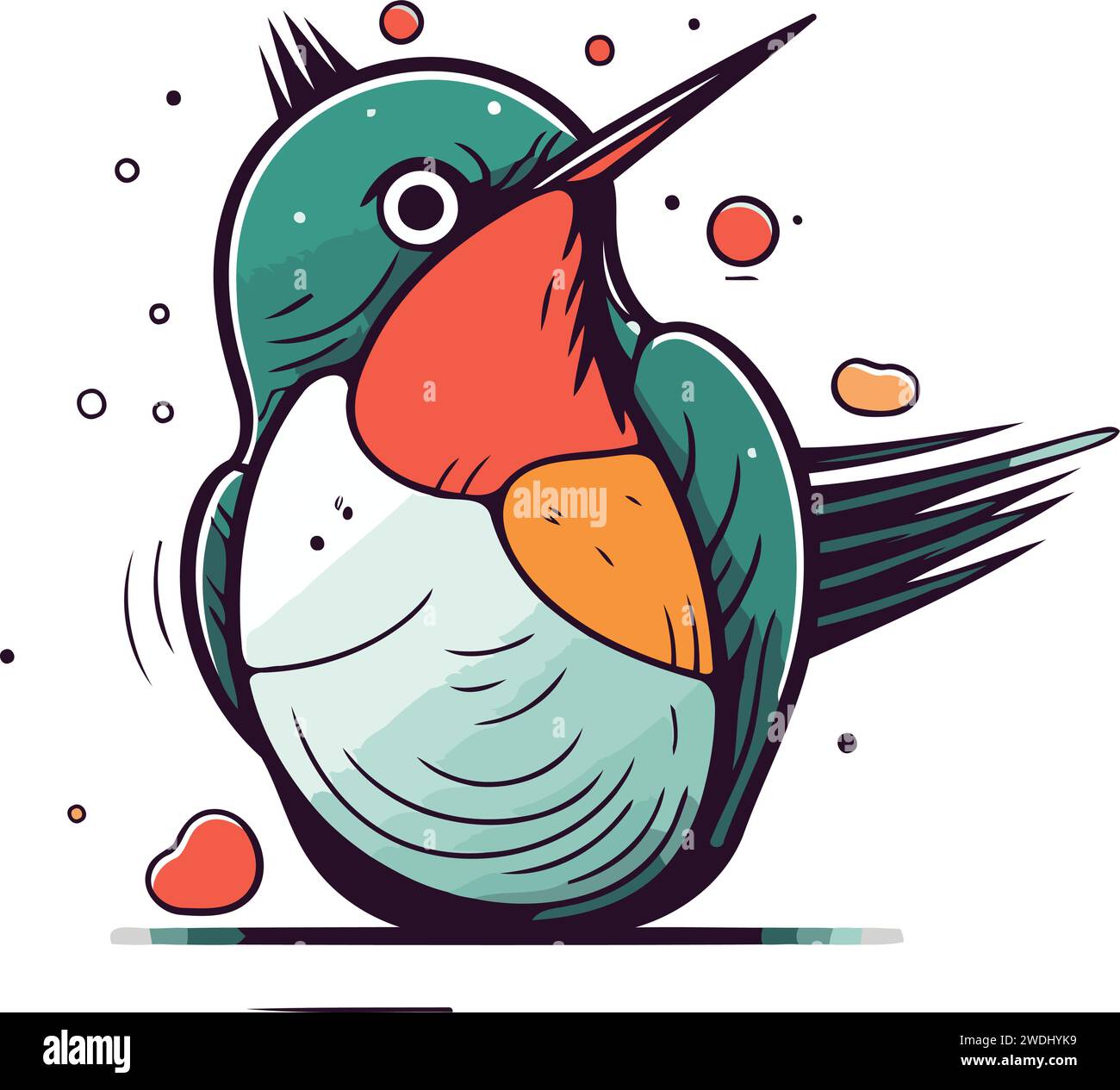 Starling bird drawing Stock Vector Images - Alamy