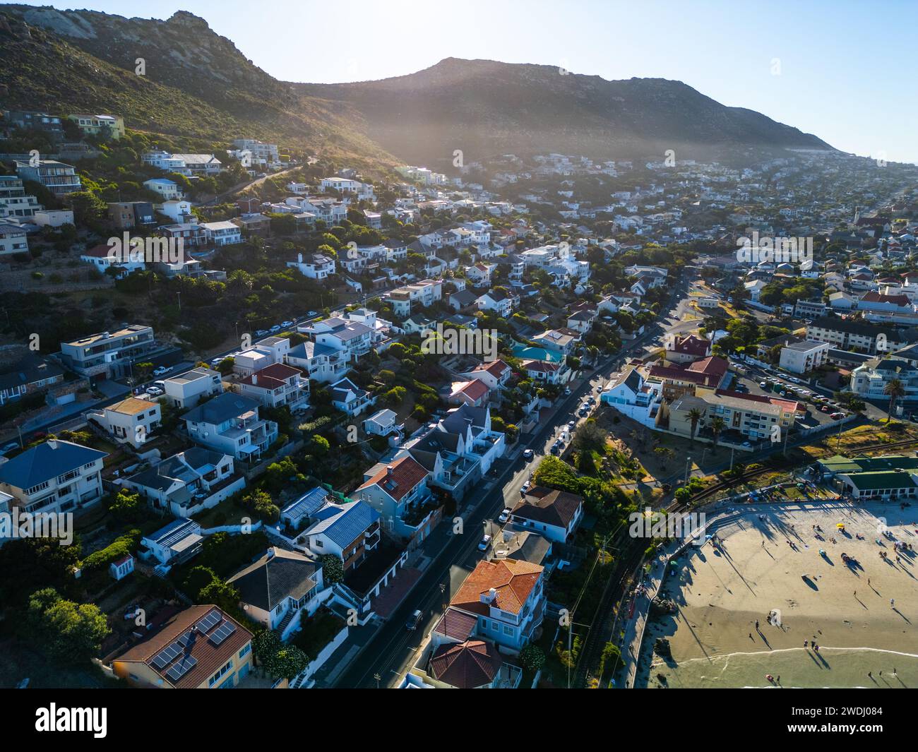 Homes on a hillside in Fish Hoek, South Africa Stock Photo - Alamy