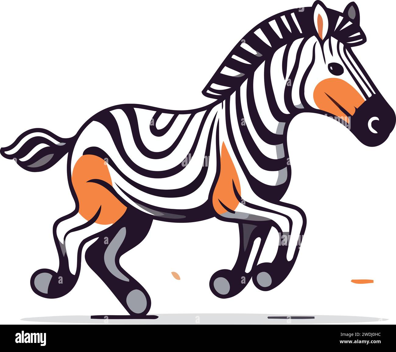 Running zebra vector Stock Vector Images - Alamy