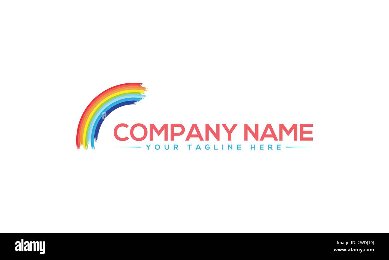 Rainbow Logo Design. Unique and Modern Logo Design Rainbow Stock Vector ...