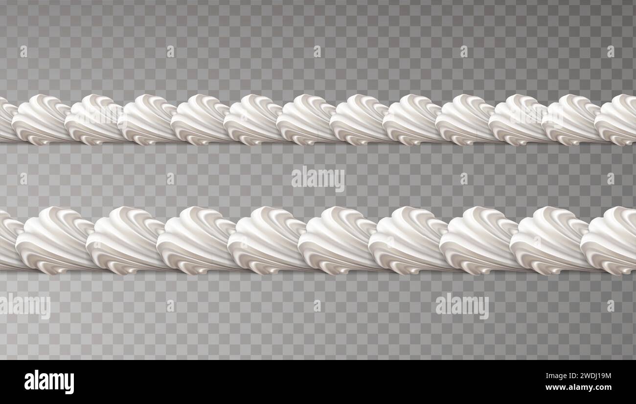 realistic vector icon set. Baker cream. Seamless pattern whip cream ...