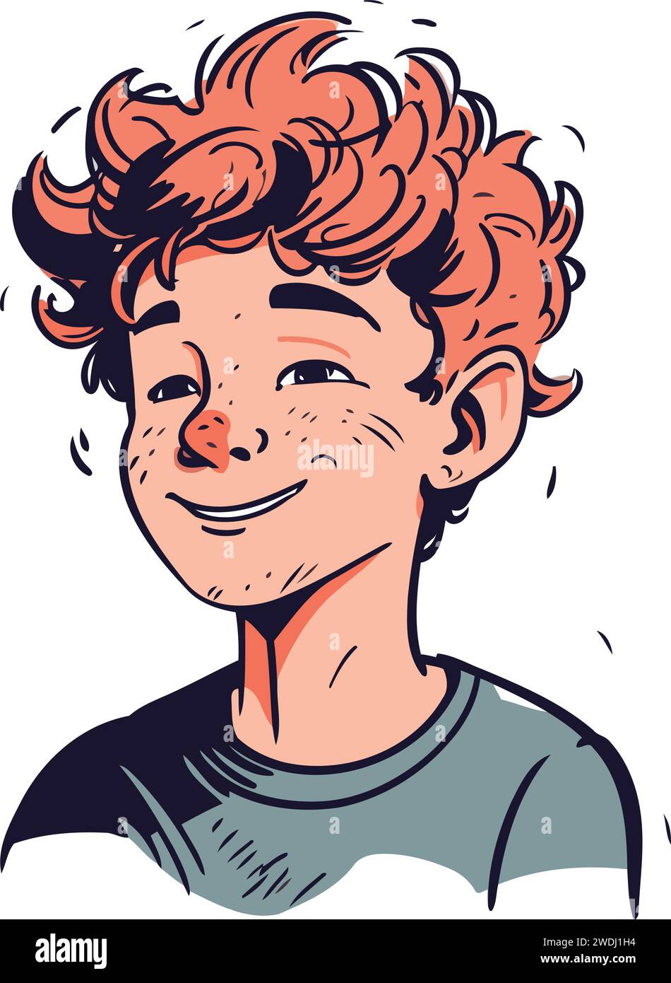 Red hair man portrait Stock Vector Images - Alamy