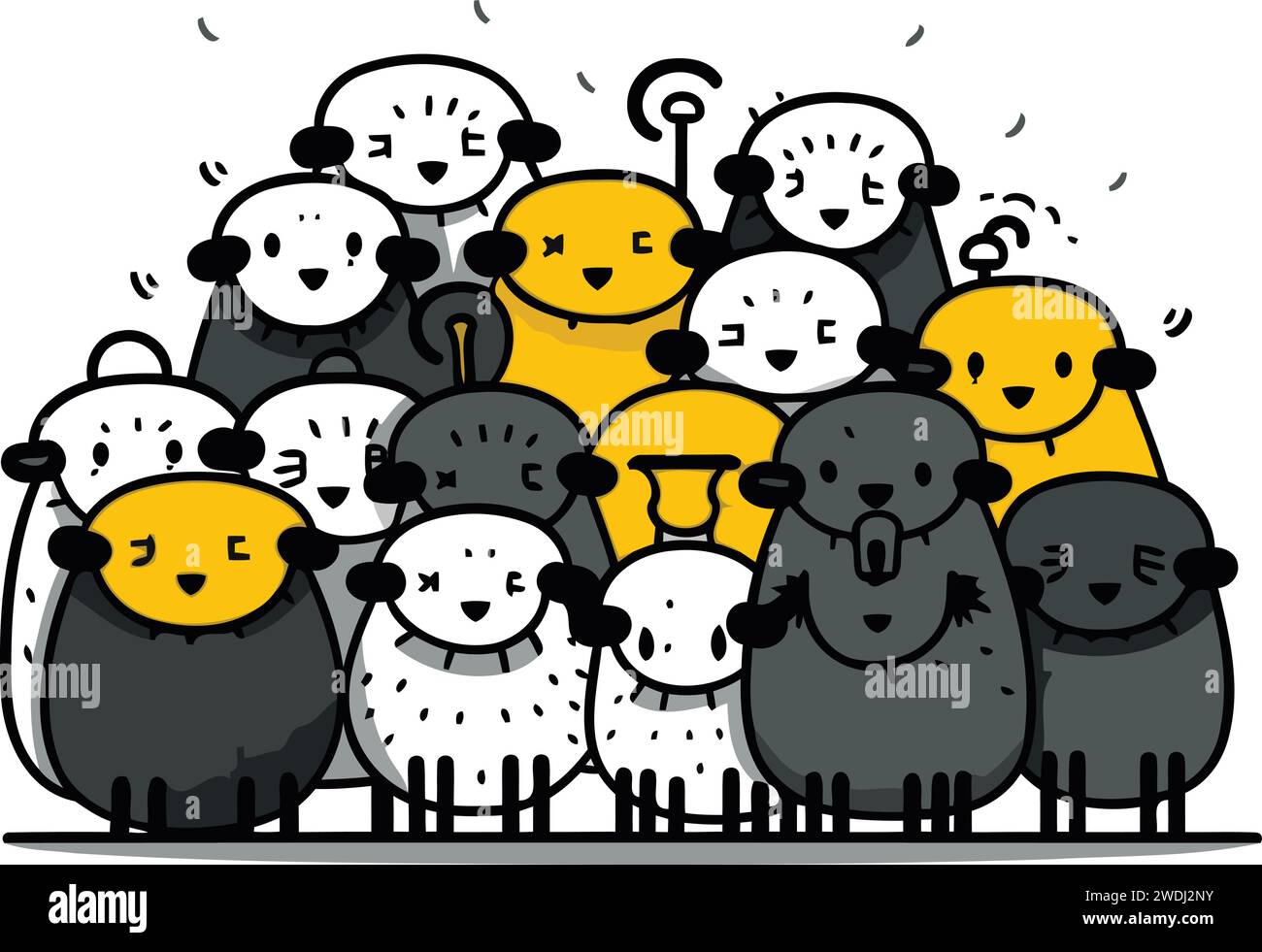 Panda family vector hi-res stock photography and images - Alamy