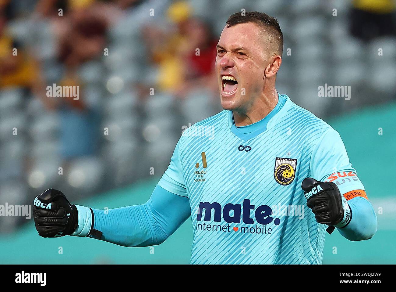 Gosford, Australia. 21st Jan, 2024. Goalkeeper and captain of the ...