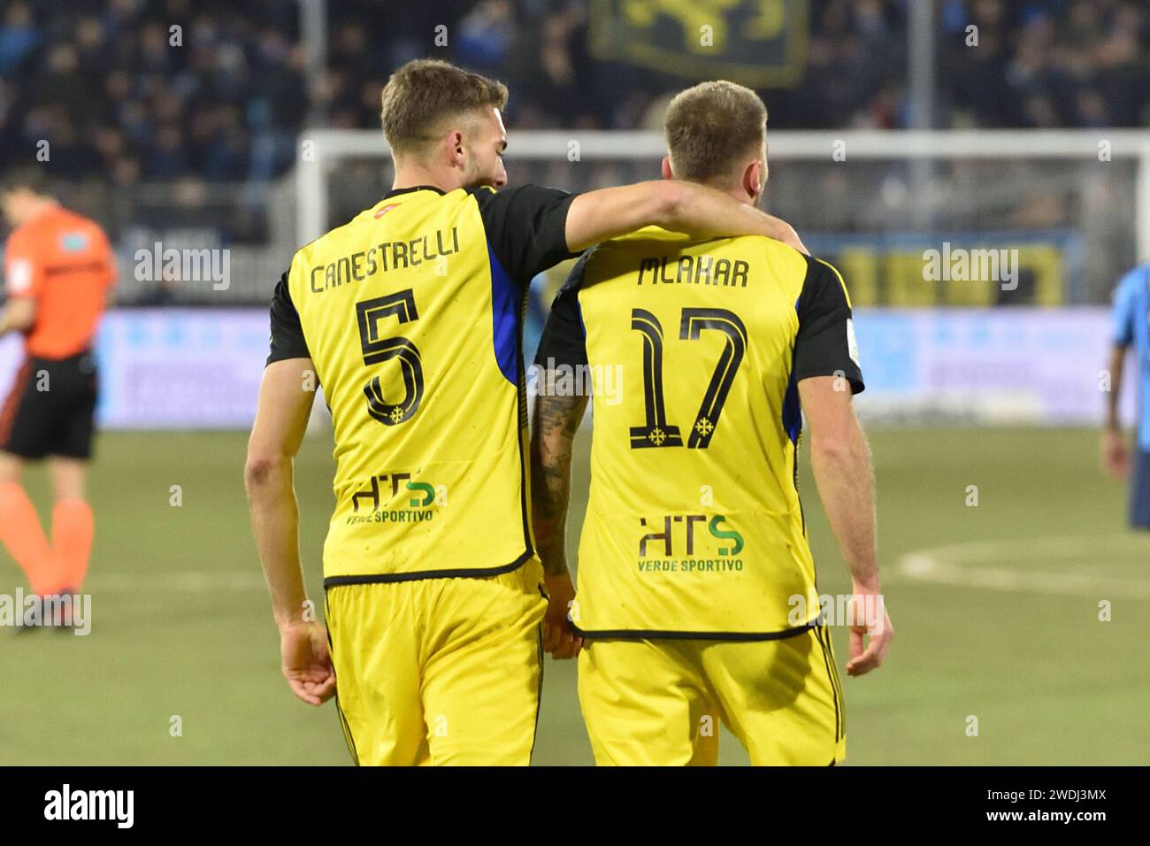 Lecco, Italy. 20th Jan, 2024. Simone Canestrelli (Pisa) and Jan Mlakar ...