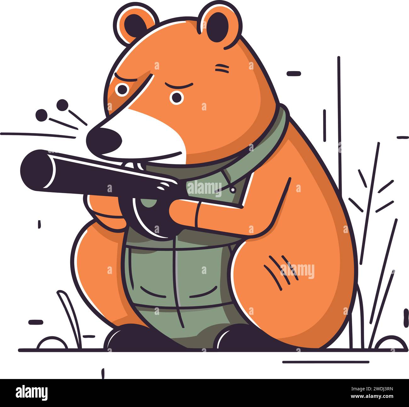 Bear in wilderness Stock Vector Images - Alamy