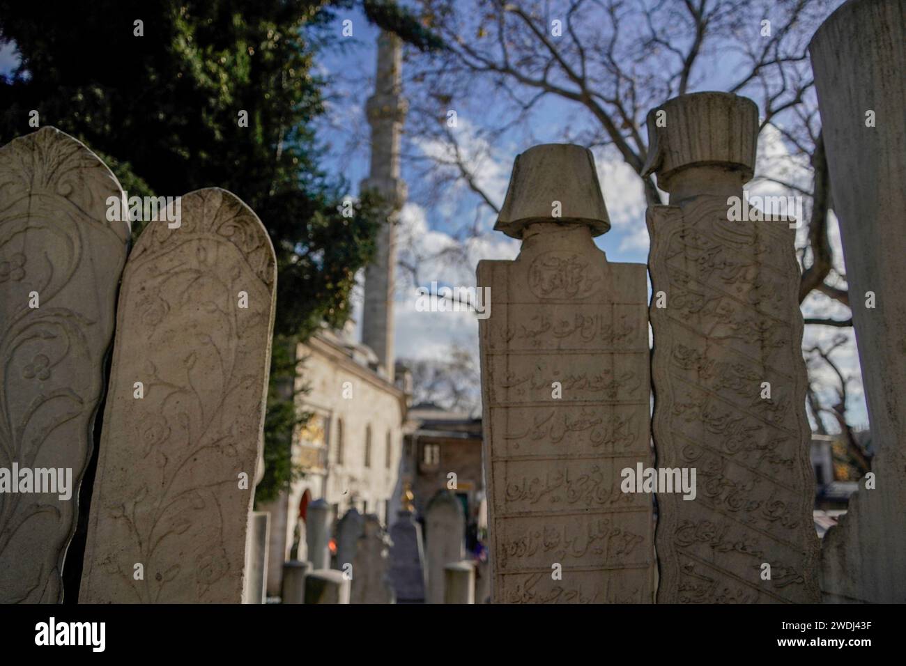 The Cemetery of Eyup Sultan Camii, Istanbul, Turkey Stock Photo - Alamy