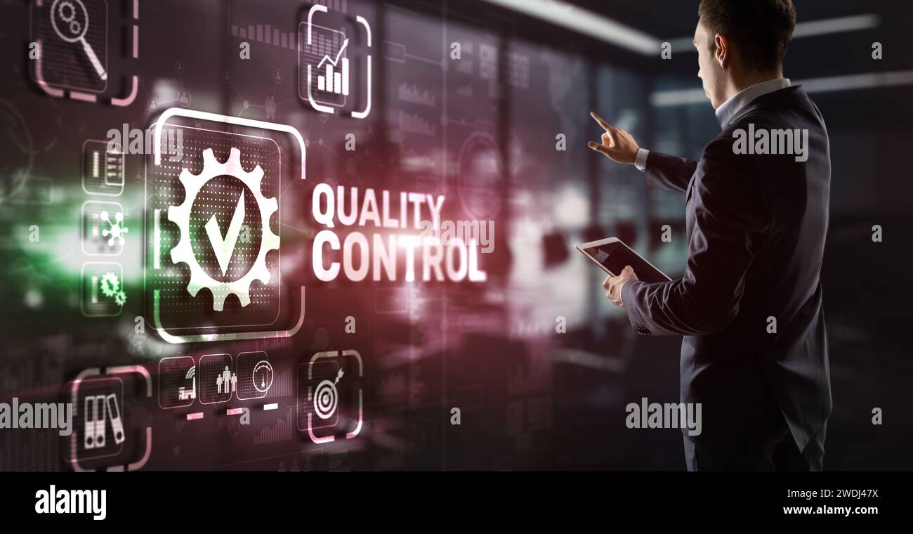 Quality control standards business technology concept Stock Photo - Alamy
