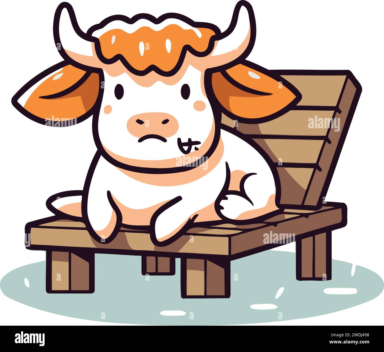 Bull sitting Stock Vector Images - Alamy