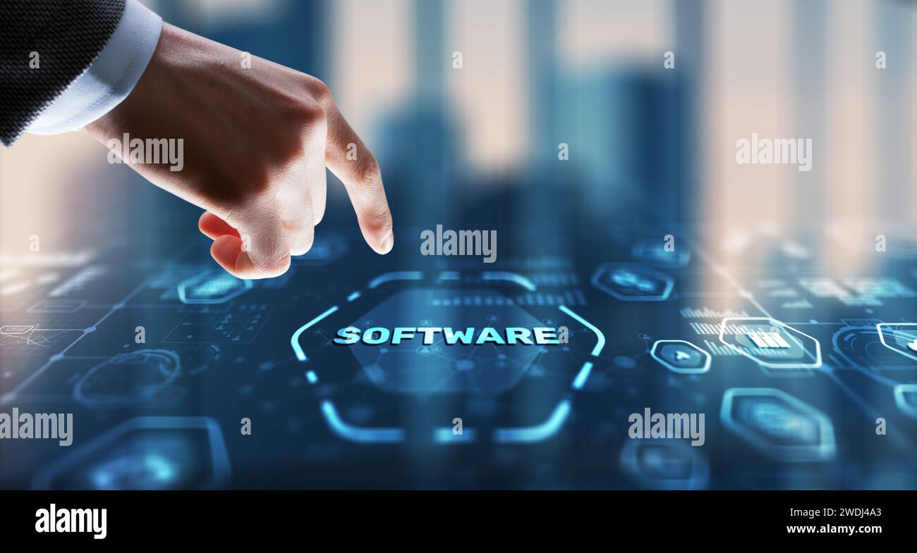 Software development. Internet network technology concept Stock Photo ...