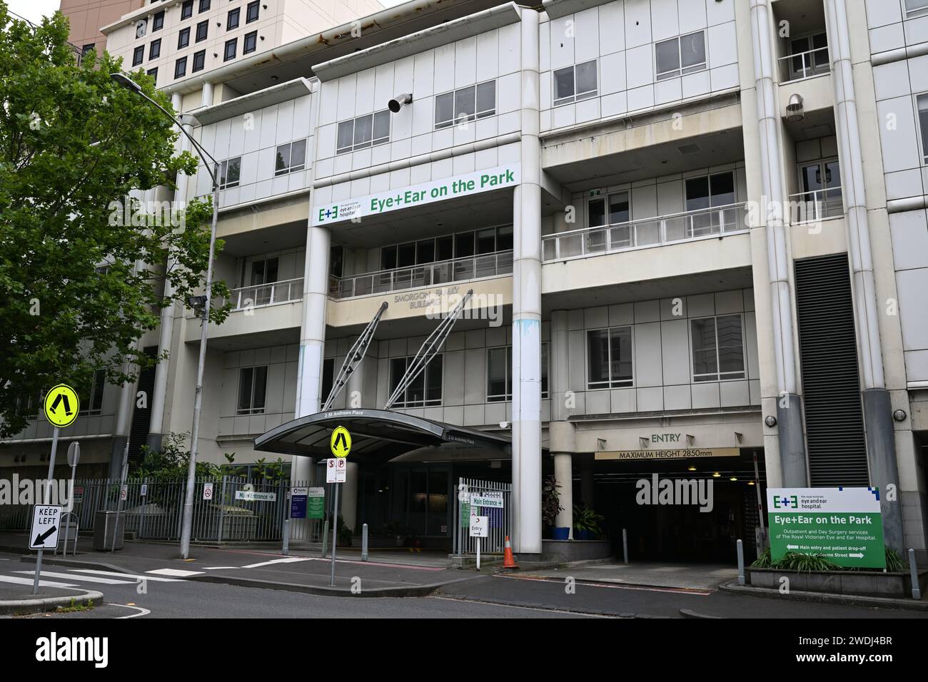 Main entrance to the Royal Victorian Eye and Ear Hospital's Eye+Ear on ...