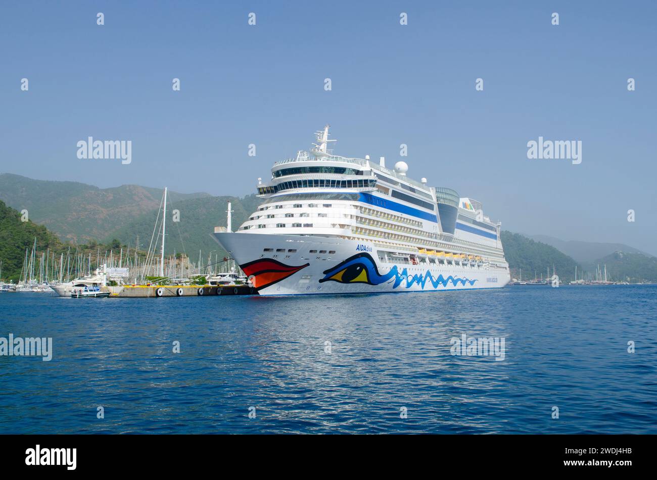 Aida diva cruise ship Marmaris Turkey Stock Photo - Alamy