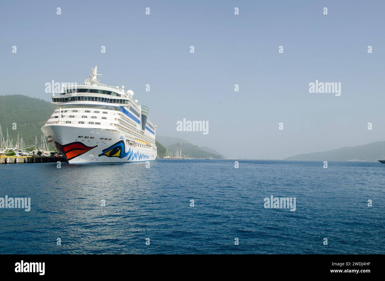 Aida diva cruise ship Marmaris Turkey Stock Photo - Alamy