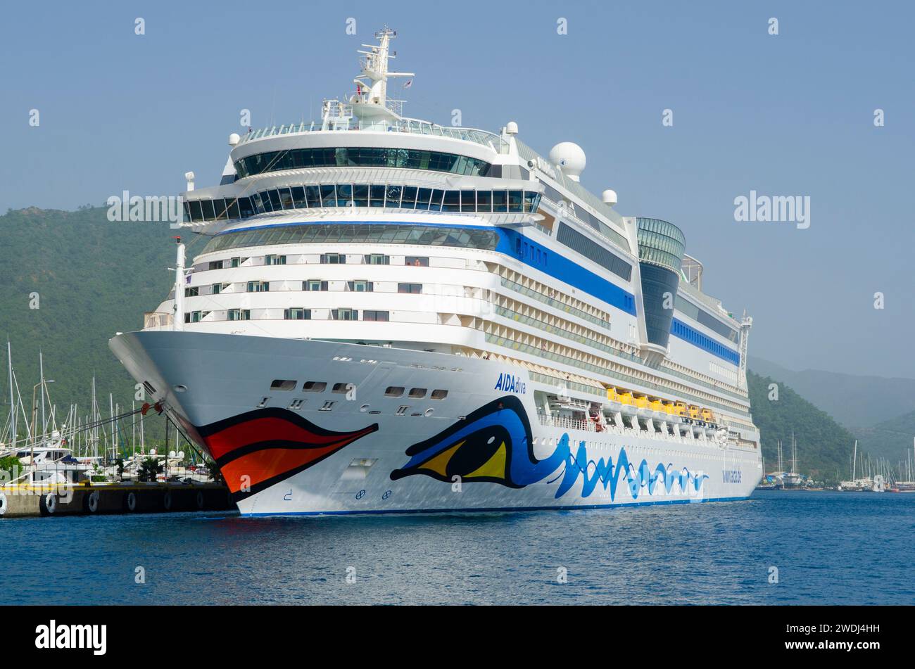 Aida diva cruise ship Marmaris Turkey Stock Photo - Alamy