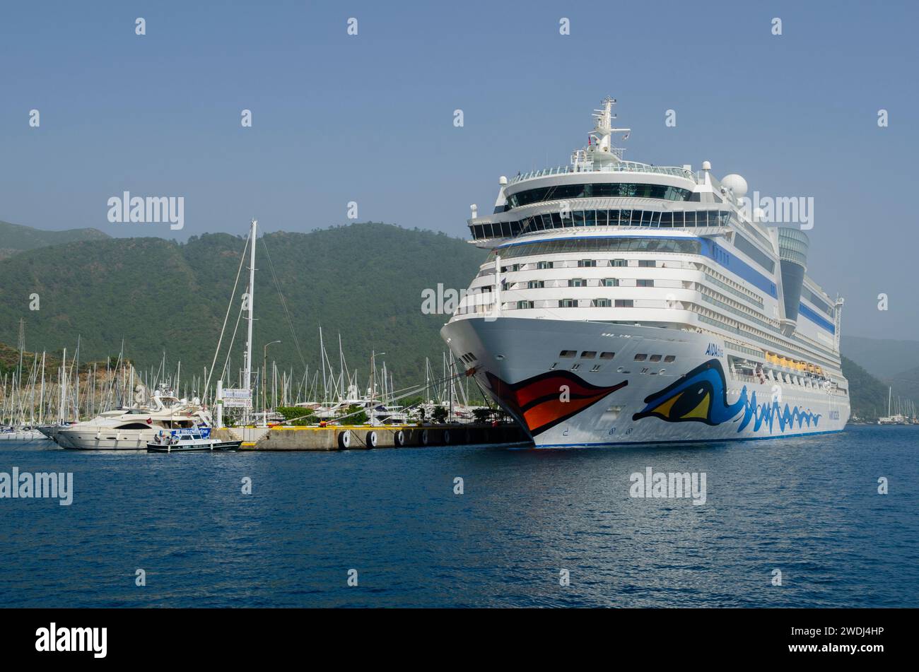 Aida diva cruise ship Marmaris Turkey Stock Photo - Alamy
