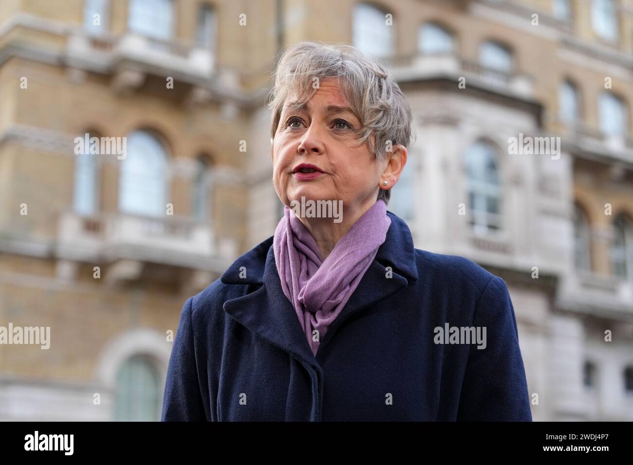Shadow home secretary Yvette Cooper arrives at BBC Broadcasting House ...
