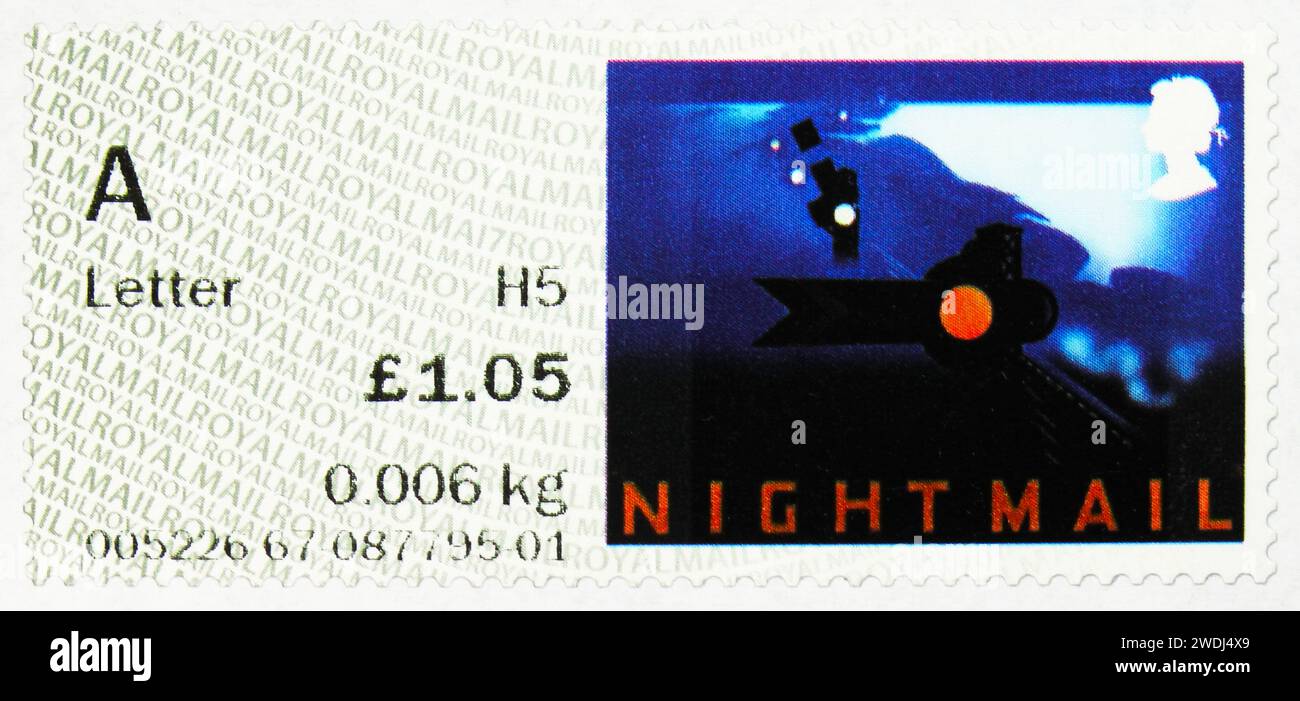 MOSCOW, RUSSIA - DECEMBER 23, 2023: Postage stamp printed in United ...