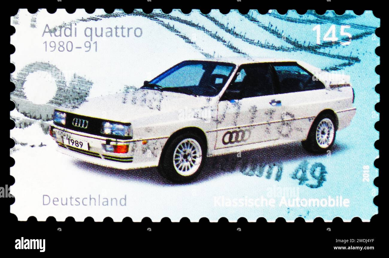 MOSCOW, RUSSIA - DECEMBER 23, 2023: Postage stamp printed in Germany ...