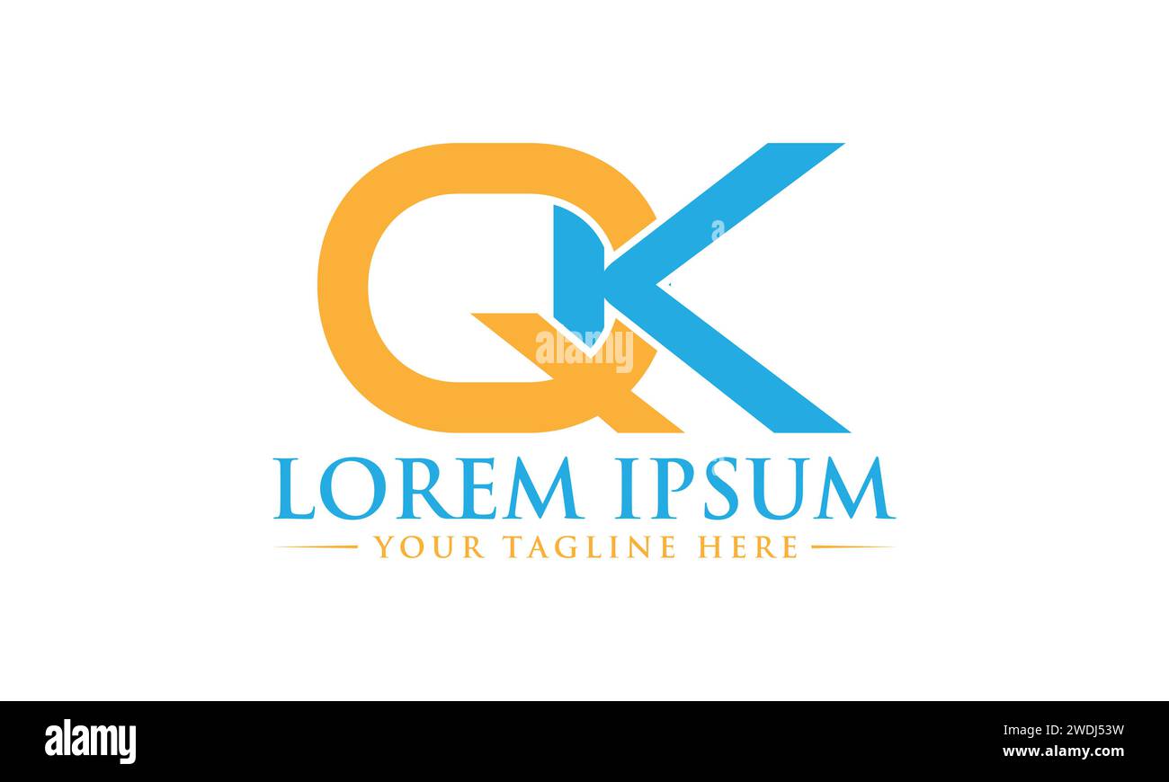 QK Letter Logo Design. Unique and Professional QK KQ Logo Design Stock ...