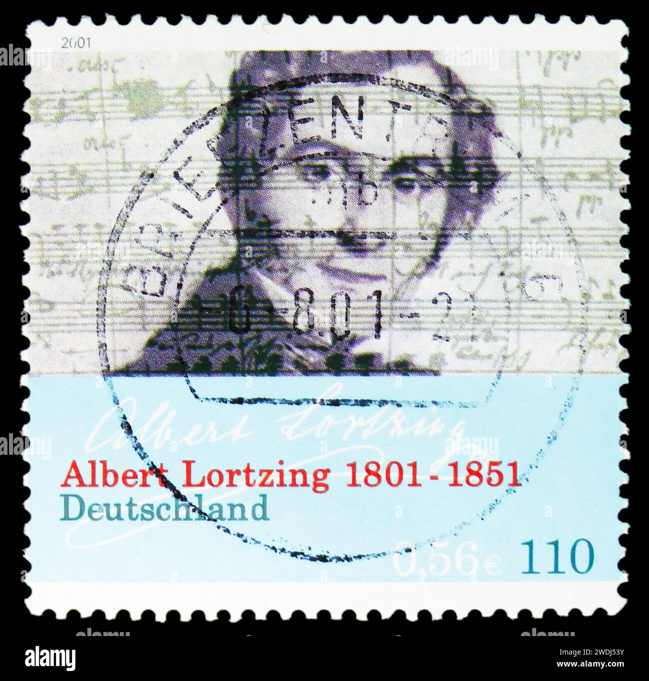 MOSCOW, RUSSIA - DECEMBER 23, 2023: Postage stamp printed in Germany ...