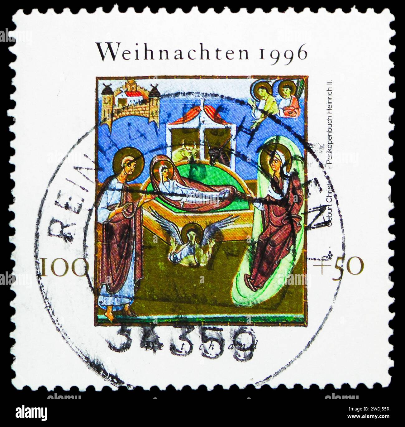 MOSCOW, RUSSIA - DECEMBER 23, 2023: Postage stamp printed in Germany ...