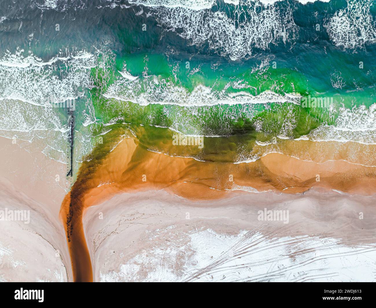 Industry pollution in water. Baltic sea pollution. Climate catastrophe ...