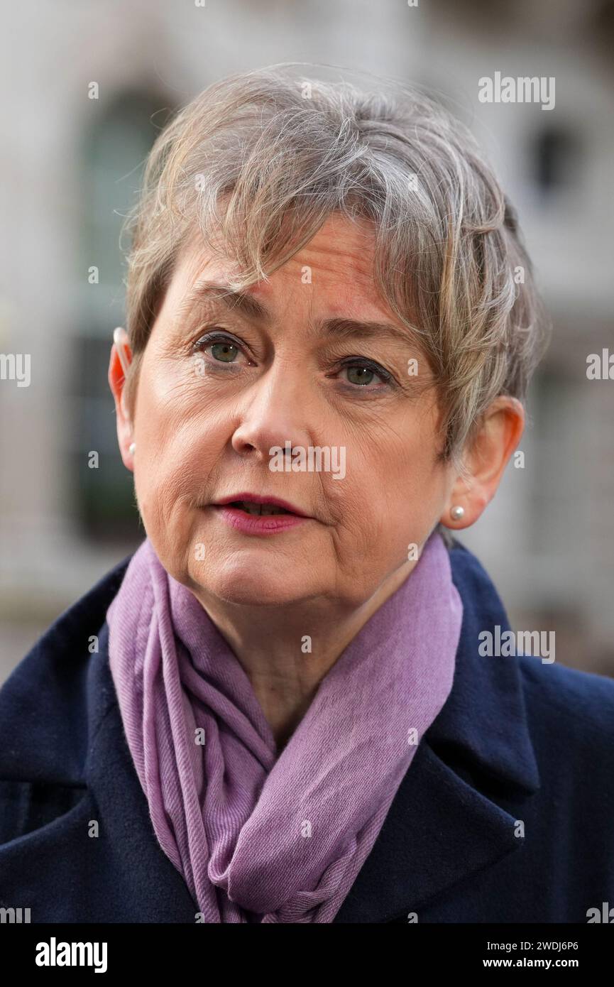 Shadow home secretary Yvette Cooper arrives at BBC Broadcasting House ...