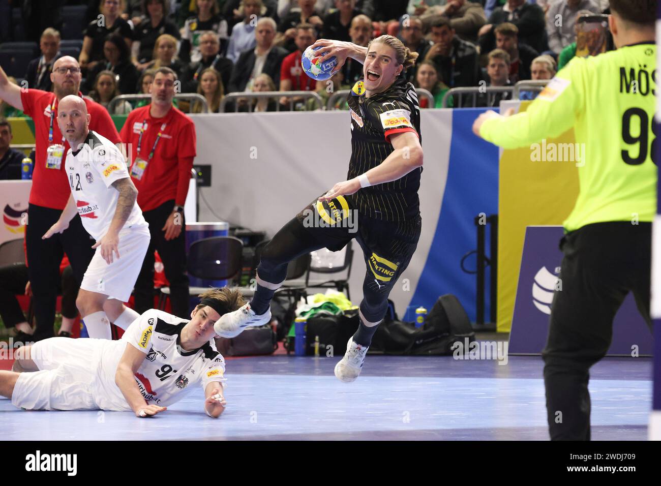 Juri Knorr of Germany during the Men's EHF Euro 2024, Main Round ...