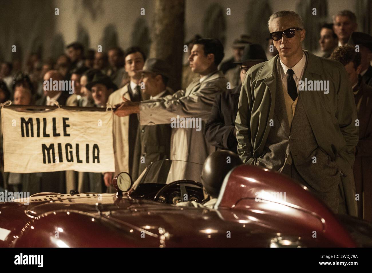 ADAM DRIVER in FERRARI (2023), directed by MICHAEL MANN. Credit ...