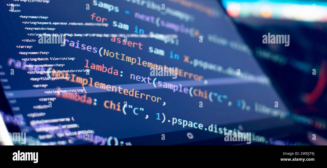 Innovative startup project. Website programming code Stock Photo - Alamy