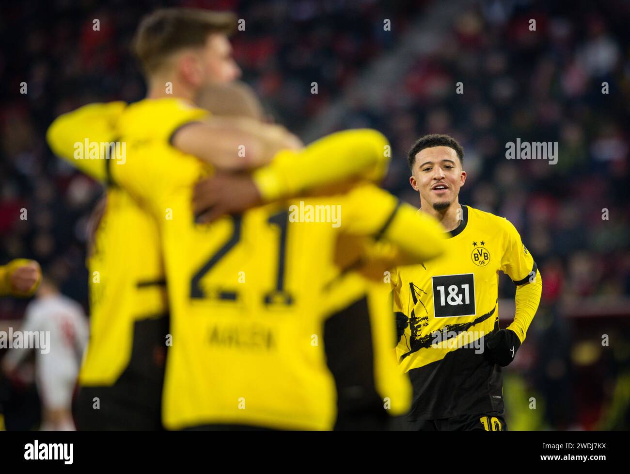 Cologne, Germany. 20th Jan 2024. Torjubel: Jadon Sancho (BVB) 1. FC Köln - Borussia Dortmund 20. ...