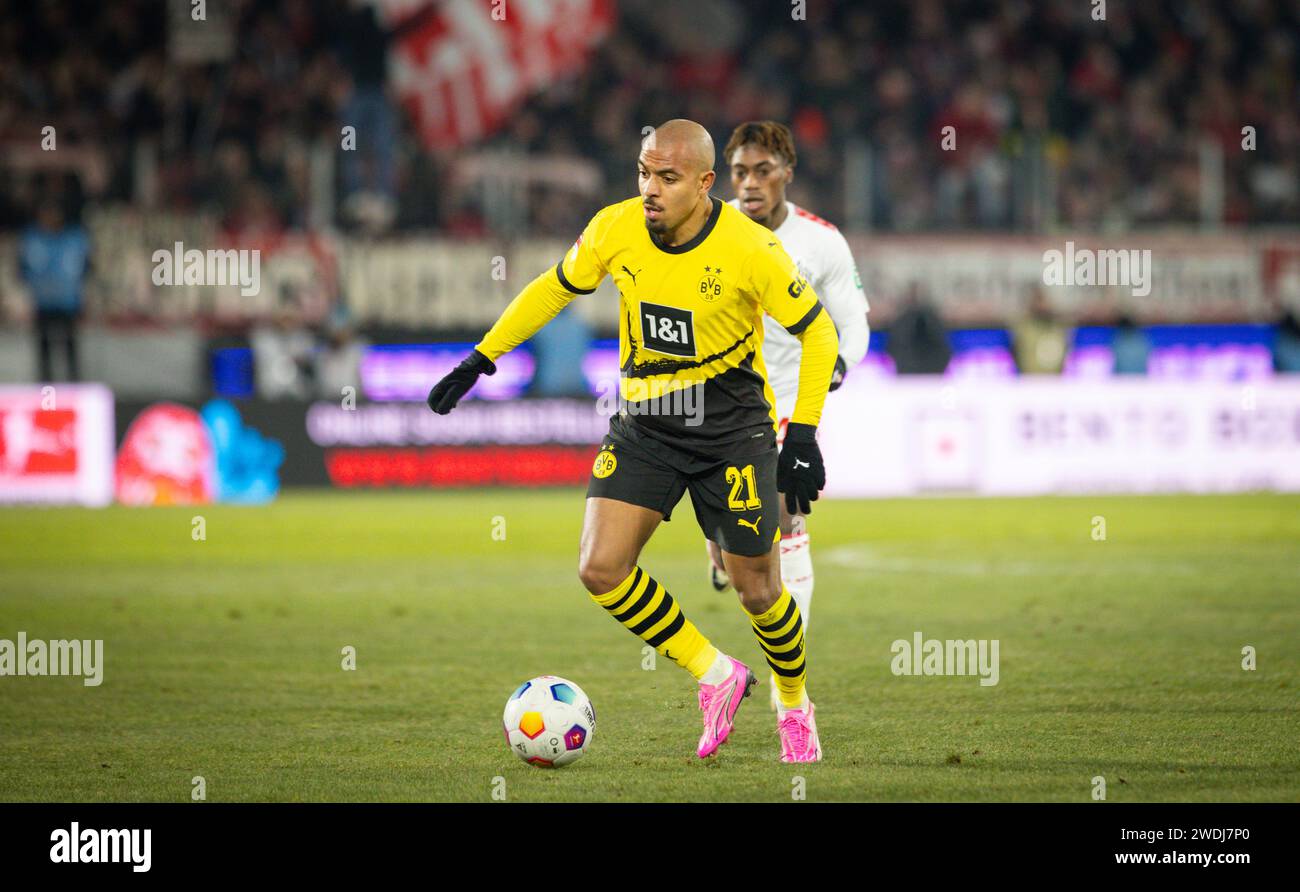 Cologne, Germany. 20th Jan 2024. Donyell Malen (BVB) 1. FC Köln - Borussia Dortmund 20.01.2024 ...