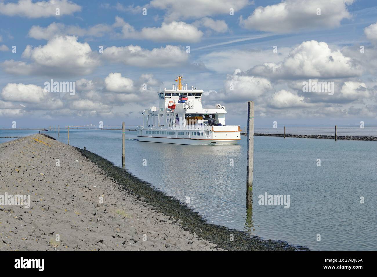Ferry from Norden Norddeich to Norderney Island,North Sea,East Frisia ...