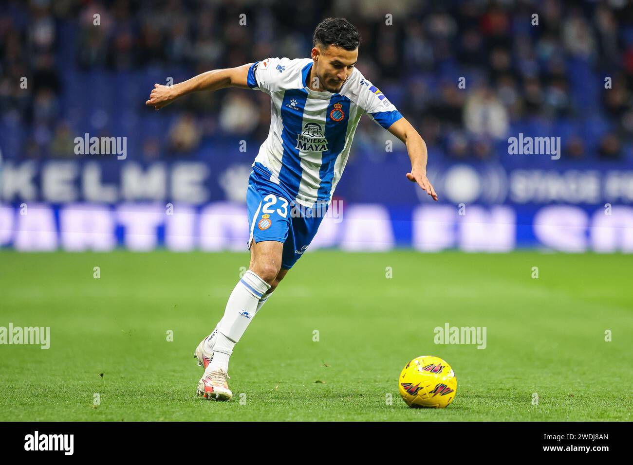 Barcelona, Spain. 20th Jan, 2024. Omar El Hilali (23) of Espanyol seen ...