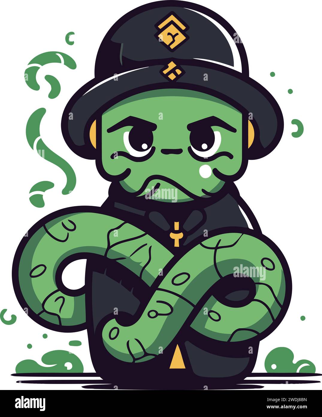 Dead green snake Stock Vector Images - Alamy