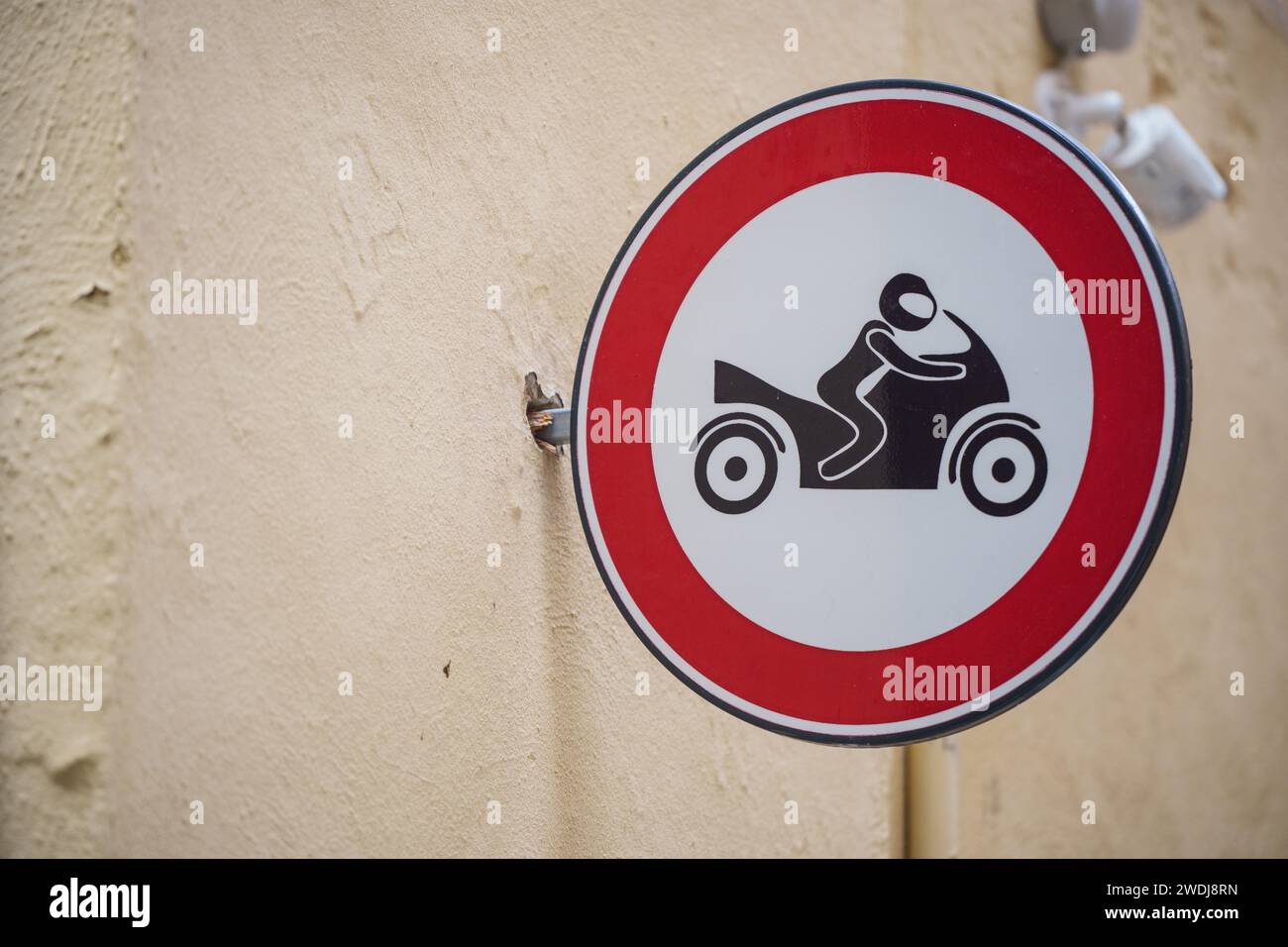 No bike, motorcycle not allowed, bike prohibited warning sign Stock ...