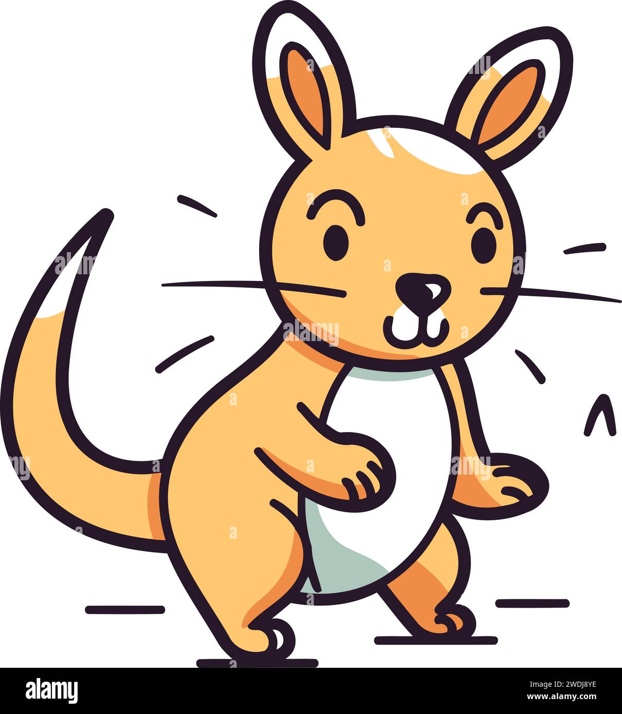 Kangaroo cartoon character hi-res stock photography and images - Alamy