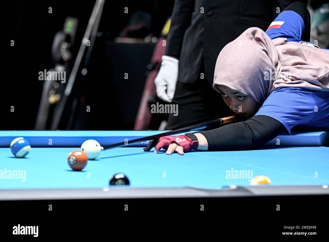 Jakarta, Indonesia. 21st Jan, 2024. Emilia Putri Rahmanda competes ...