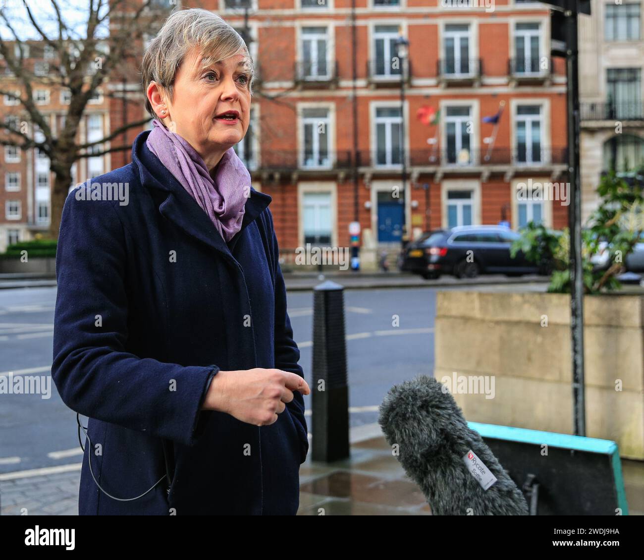 London, UK. 21st Jan, 2024. Yvette Cooper, MP, Shadow Home Secretary ...
