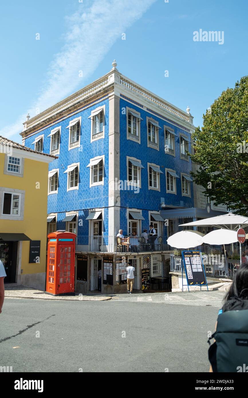 Sintra, Portugal - September 14, 2023. Building at historical city ...