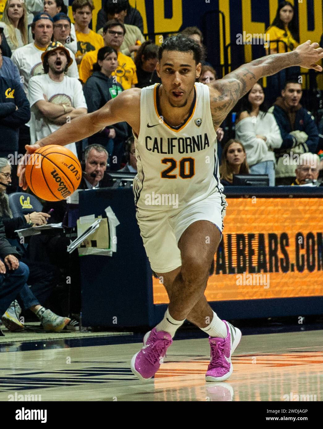 Berkeley, CA U.S. 20th Jan, 2024. A. California guard Jaylon Tyson (20 ...