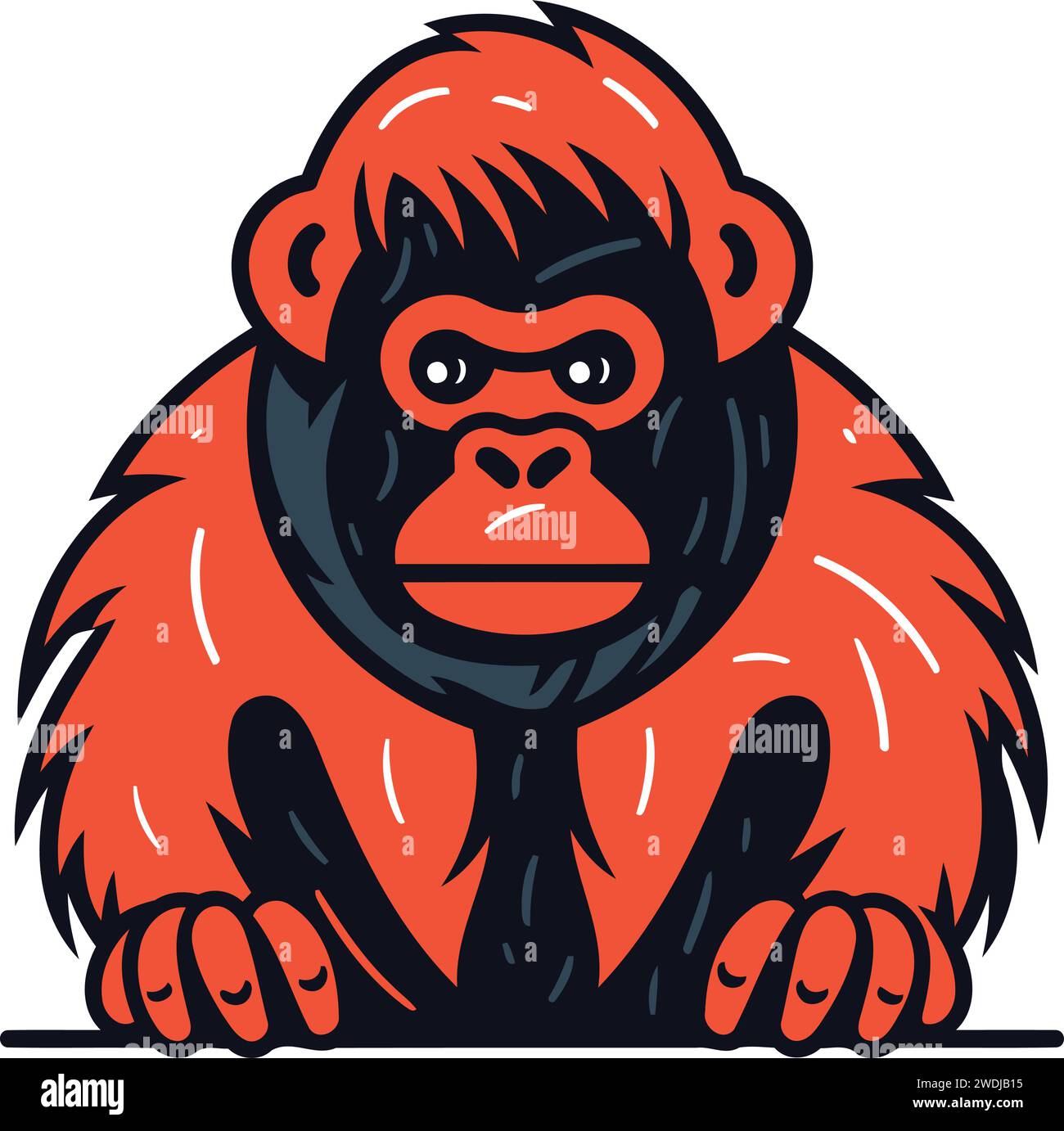 Chimpanzee chimp primate Stock Vector Images - Alamy
