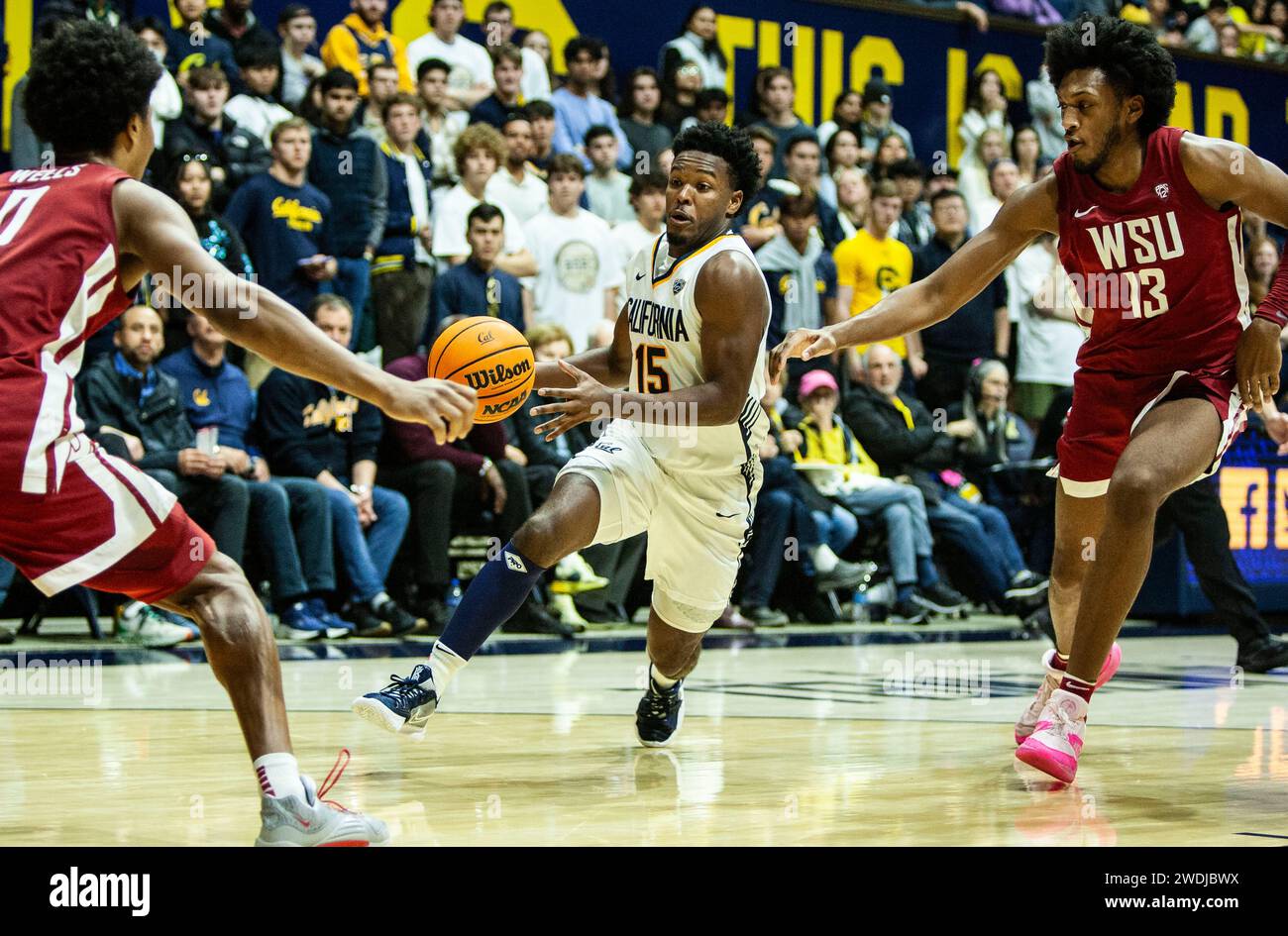 Berkeley, CA U.S. 20th Jan, 2024. A. California guard Jalen Cone (15 ...