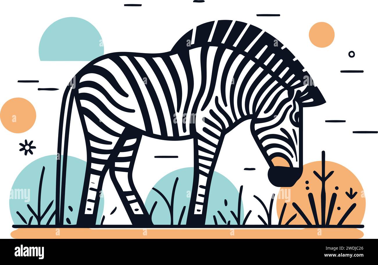 Zebra flat icon hi-res stock photography and images - Alamy