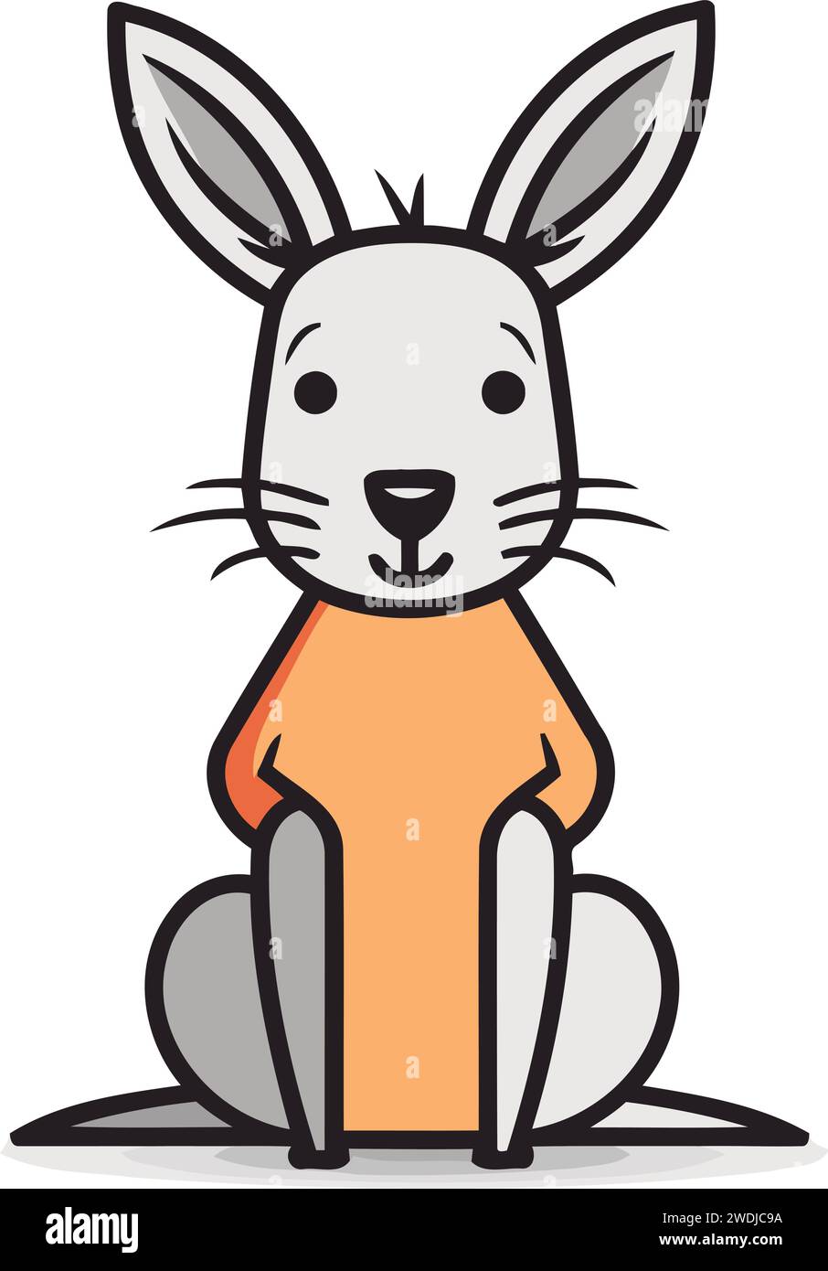 Sitting rabbit outline Stock Vector Images - Alamy