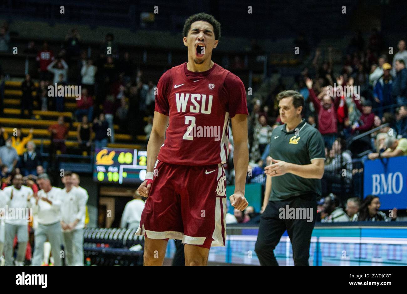 Berkeley, CA U.S. 20th Jan, 2024. A. Washington State guard Myles Rice ...